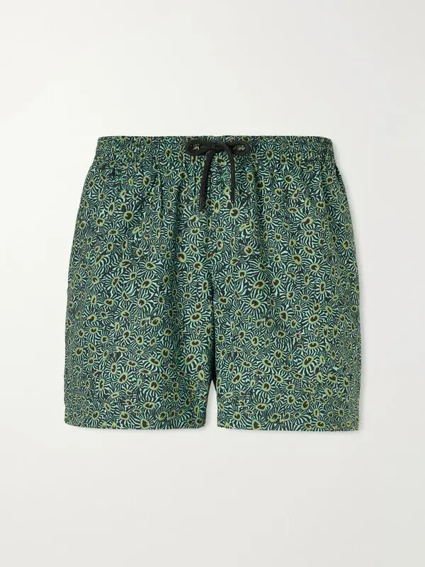 Dries Van Noten Printed Swim Shorts - Green