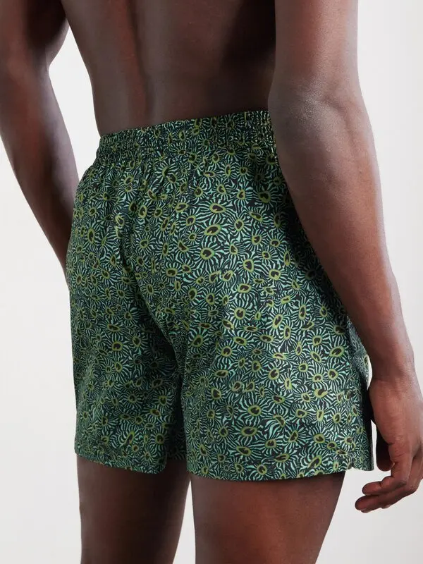 Dries Van Noten Printed Swim Shorts - Green