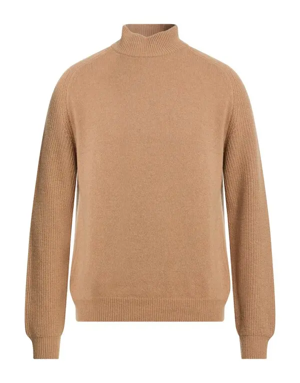DANIELE FIESOLI Turtleneck Camel Size Wool, Cashmere