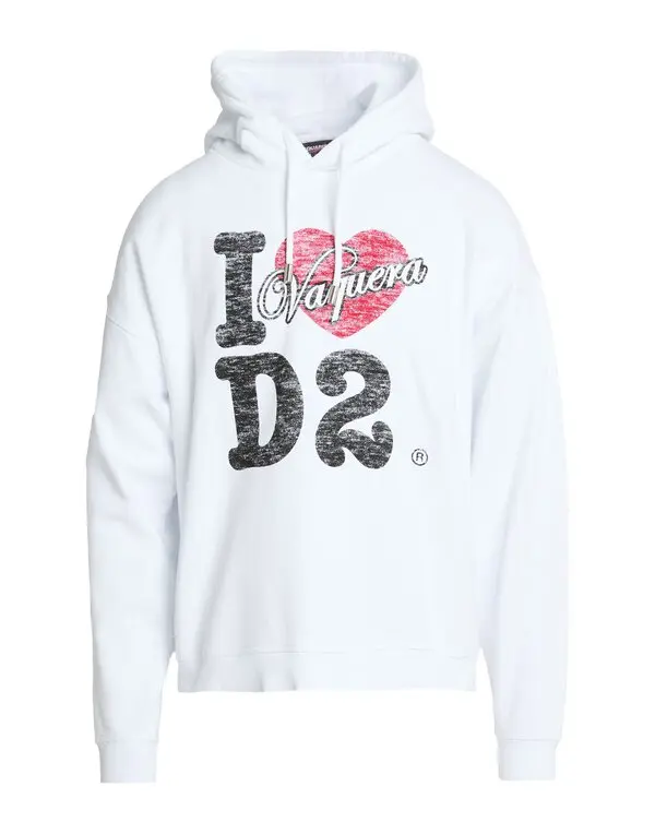 Dsquared2 Cotton Terry Hoodie With Logo Print