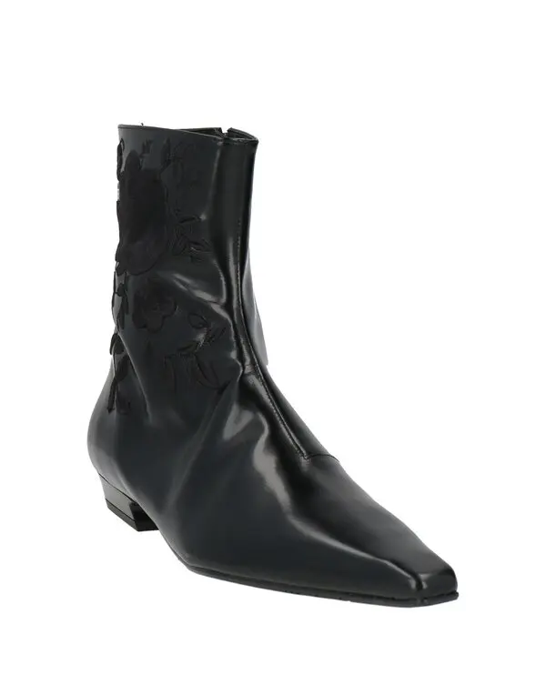 RAS Leather Embroidered Ankle Boots