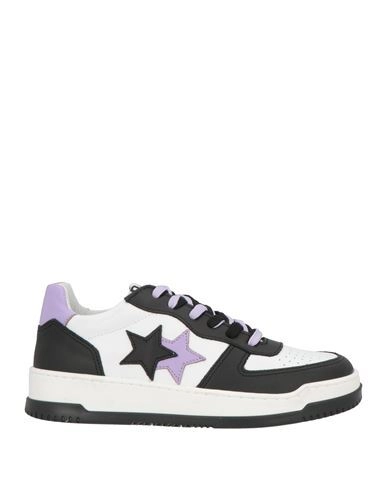 2STAR Leather Low-top Sneakers With Logo Detail - Black