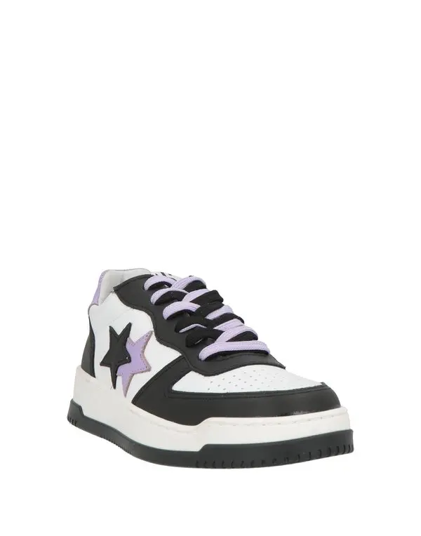 2STAR Leather Low-top Sneakers With Logo Detail