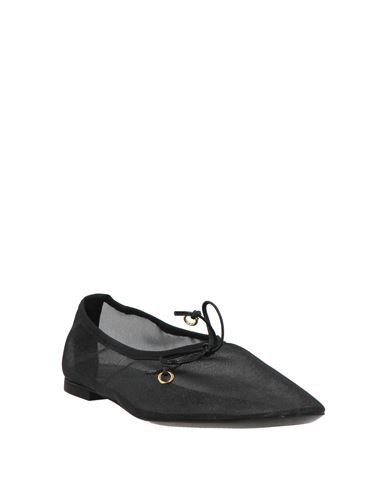 ODISSI Perforated Mesh Ballet Flats With Bow Detailing