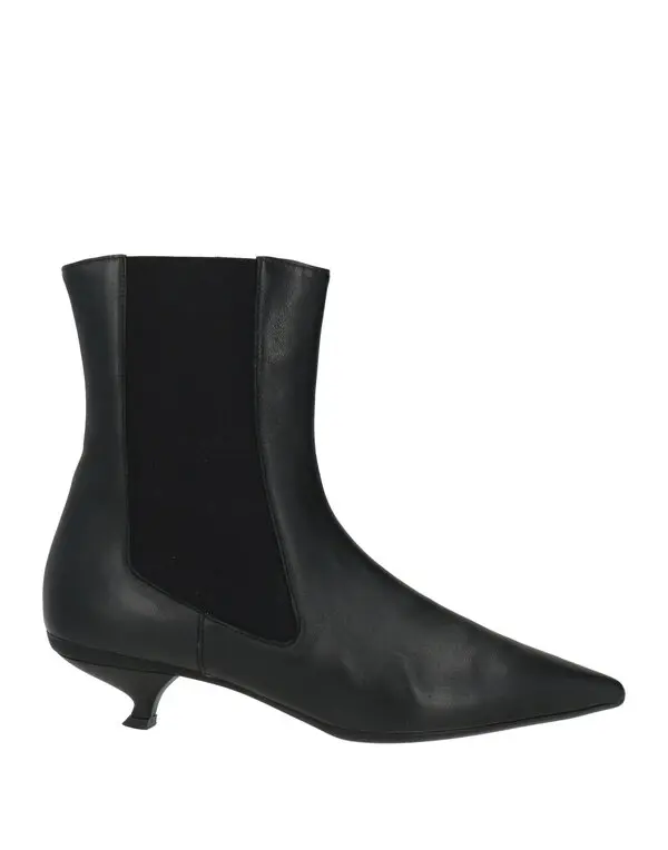 CARLA G. Leather Pointed Toe Spool Heel Chelsea Boots