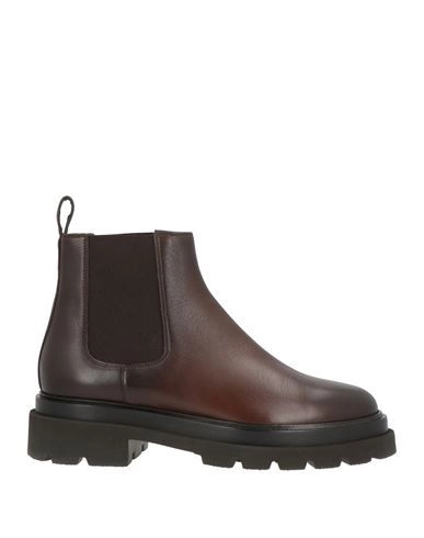 Santoni Ankle Boots Size Leather, Textile Fibers - Brown