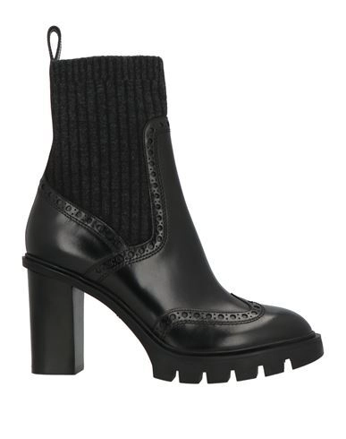 Santoni Ankle Boots Size Leather, Textile Fibers - Black