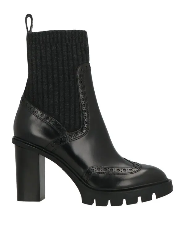 Santoni Leather And Textile Ankle Boots