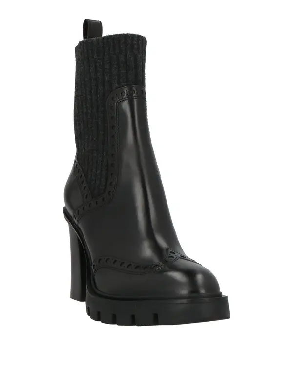 Santoni Leather And Textile Ankle Boots