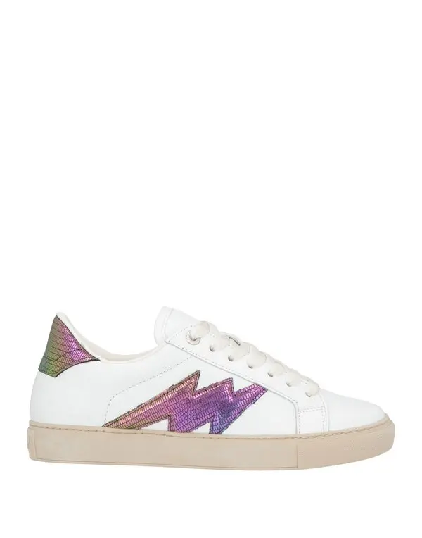 Zadig&Voltaire Leather Low-top Sneakers With Metallic Detail