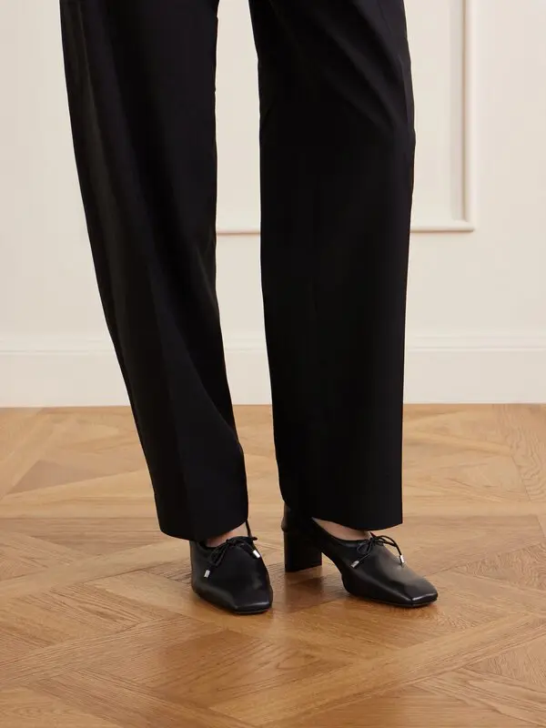 AeydĒ Narissa 45 Bow-detail Leather Pumps