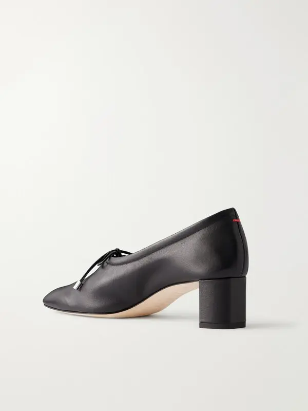 AeydĒ Narissa 45 Bow-detail Leather Pumps