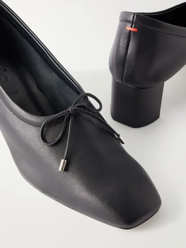 AeydĒ Narissa 45 Bow-detail Leather Pumps
