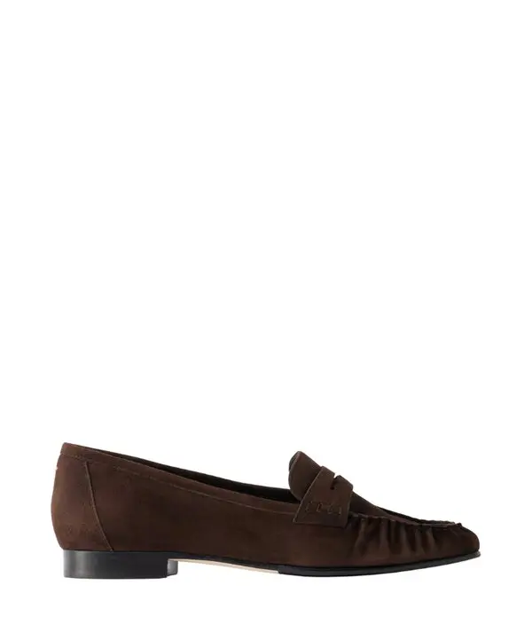 AeydĒ Aldous Suede Penny Loafers - Brown