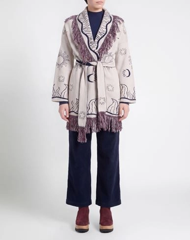 SHIRTAPORTER Multicolor Wool, Viscose, Polyamide, And Cashmere Long Sleeve Cardigan With Fringes And Belt