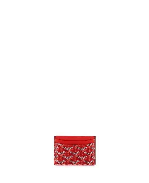 Goyard Saint Sulpice Card Holder Coated Canvas - Red