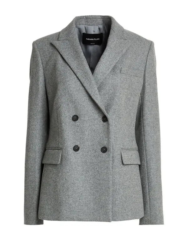Fabiana Filippi Double-breasted Blazer In Virgin Wool Blend