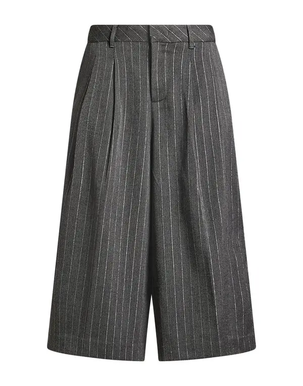 Liu Jo Pinstriped Metallic Polyester Blend Culottes