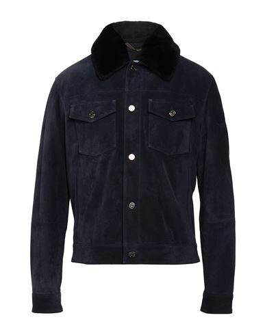 JACOB COHЁN Midnight Calfskin And Lambskin Jacket - Blue