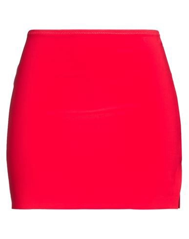 Norma Kamali Mini Skirt Size Polyester, Elastane - Red