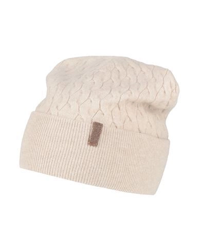 Brunello Cucinelli Hat Size Virgin Wool, Cashmere, Silk, Brass - Beige