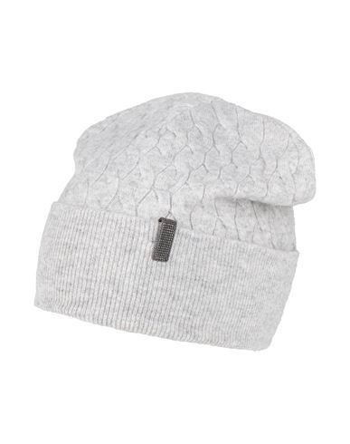 Brunello Cucinelli Hat Size Virgin Wool, Cashmere, Silk, Brass - Grey