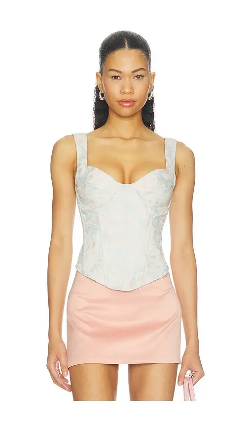 Lioness Roma Corset In Baby Blue - Soft Blue