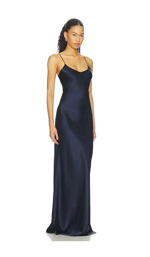 NILI LOTAN Cami Gown In Navy