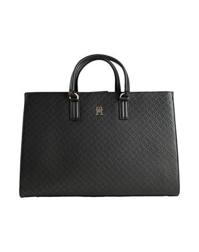 Tommy Hilfiger Structured Tote Bag With Detachable Strap - Black