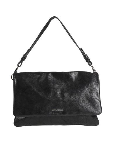 MARC ELLIS Leather Flap Handbag - Gunmetal