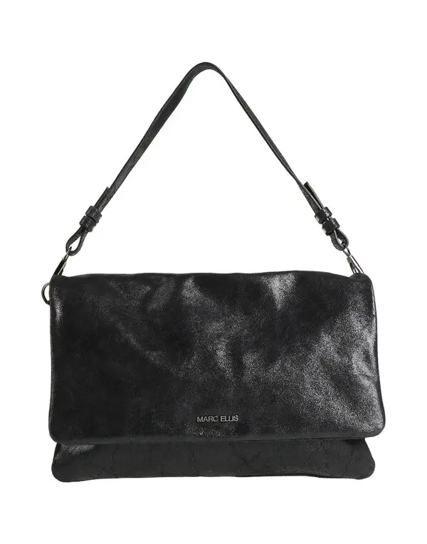 MARC ELLIS Leather Flap Bag - Gunmetal