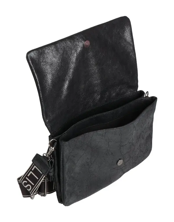 MARC ELLIS Leather Flap Bag - Gunmetal