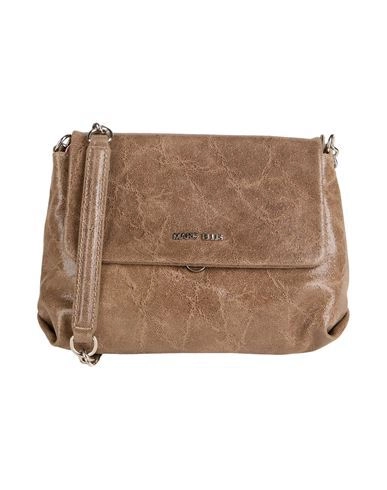 MARC ELLIS Textured Leather Flap Crossbody Bag - Brown