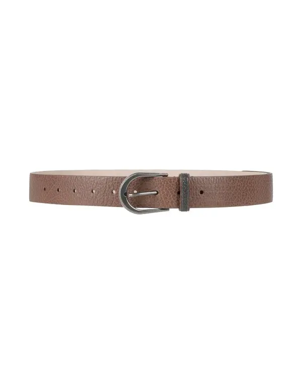 Brunello Cucinelli Soft Leather Belt With Metal Applications