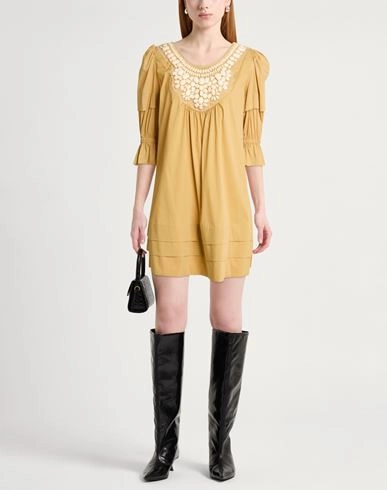 JIJIL Mini Dress Mustard Size Cotton, Polyamide, Elastane