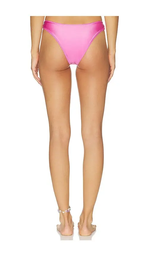 Frankies Bikinis Dove Satin Bikini Bottom In Pink
