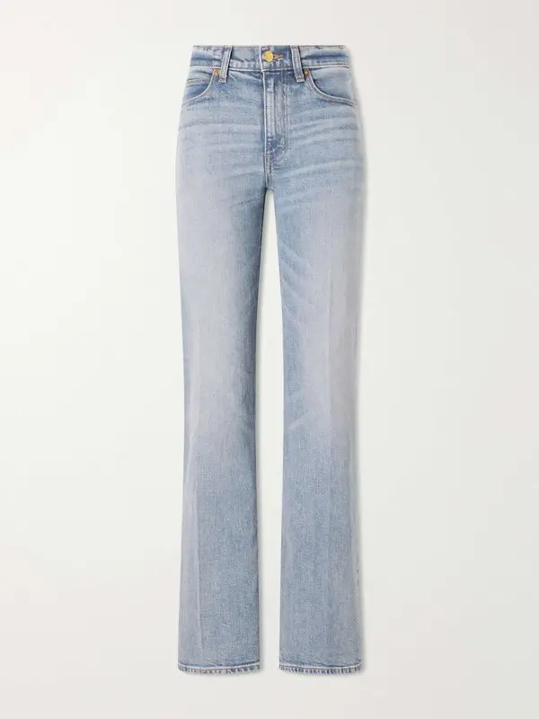 JAMIE HALLER Wide-leg Mid-rise Jeans