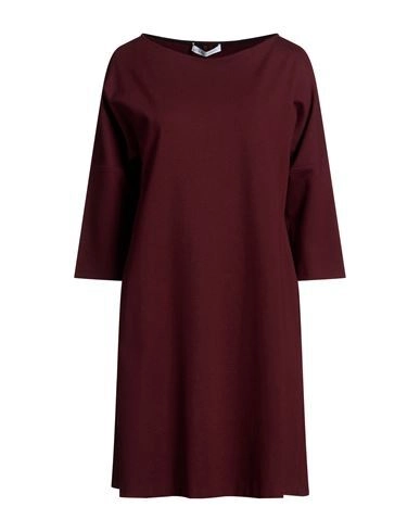 CARACTÈRE Viscose Blend Mini Dress - Burgundy