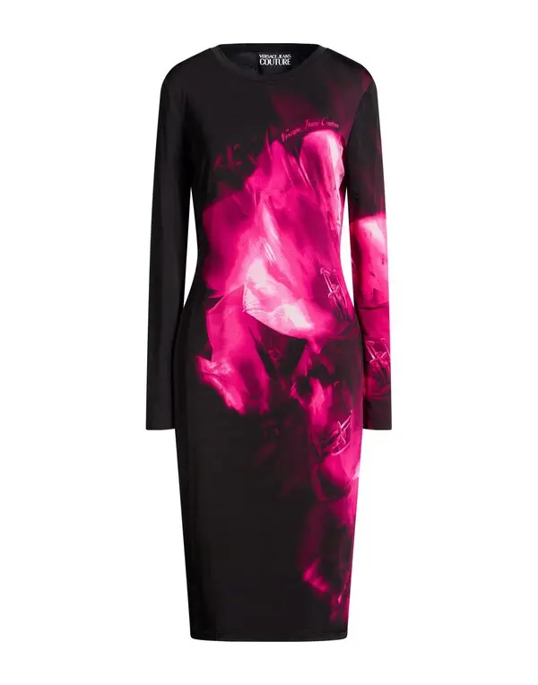 Versace Midi Dress In Viscose Blend