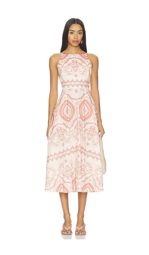 Misa Amity Midi Dress In Pink