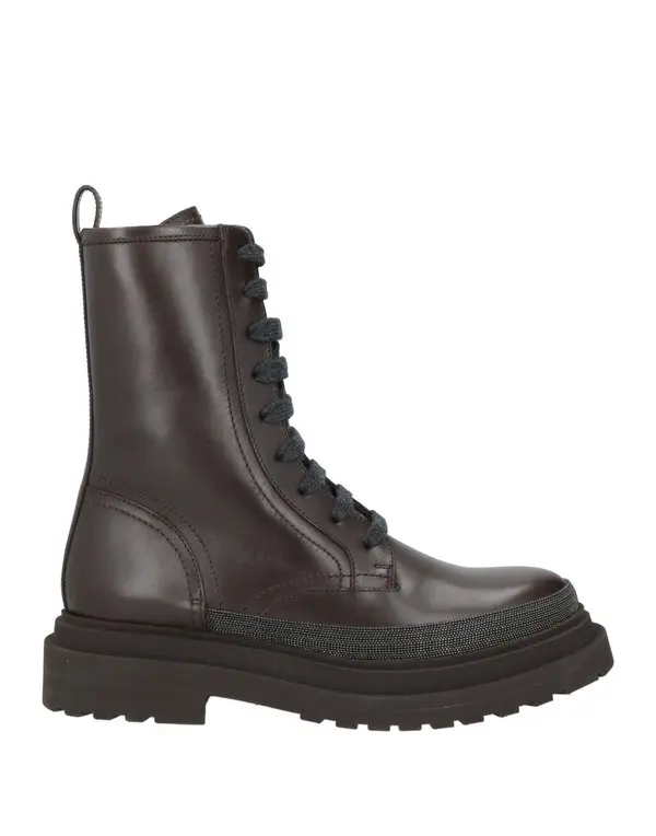 Brunello Cucinelli Leather Lace-up Ankle Boots