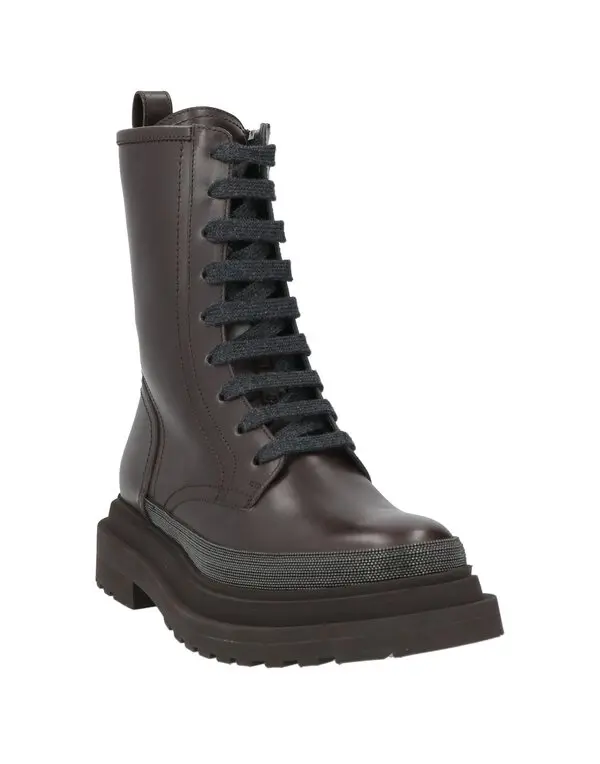 Brunello Cucinelli Leather Lace-up Ankle Boots