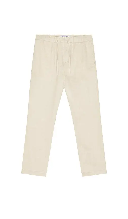 Frescobol Carioca Oscar Linen Chino Pant In Cream