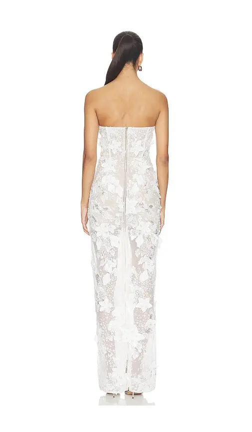 BRONX BANCO Dahlia Bridal Strapless Maxi Dress