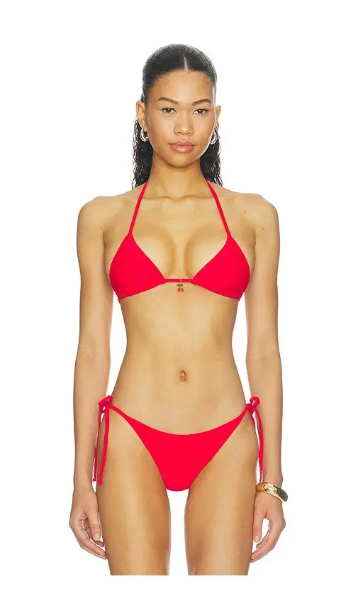 MORE TO COME Cher Bikini Top - Cherry