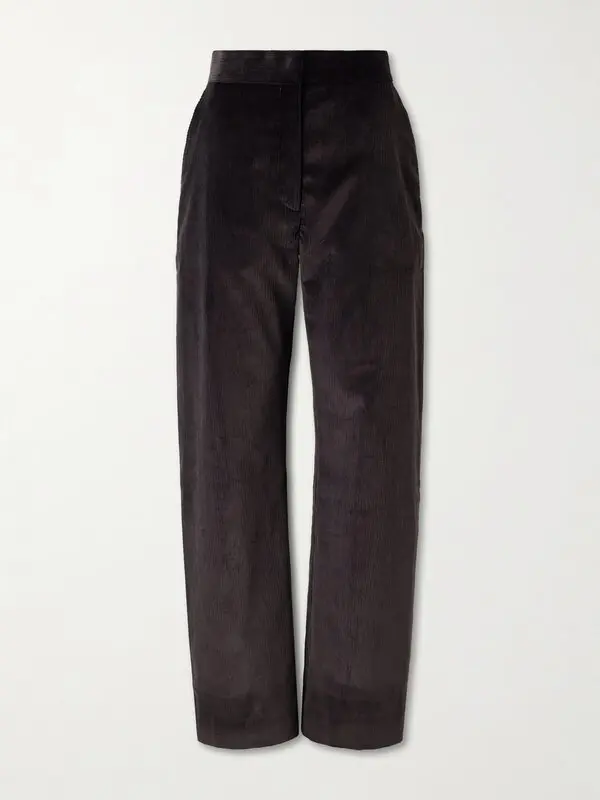 Studio Nicholson Grange Cotton-corduroy Wide-leg Pants - Brown