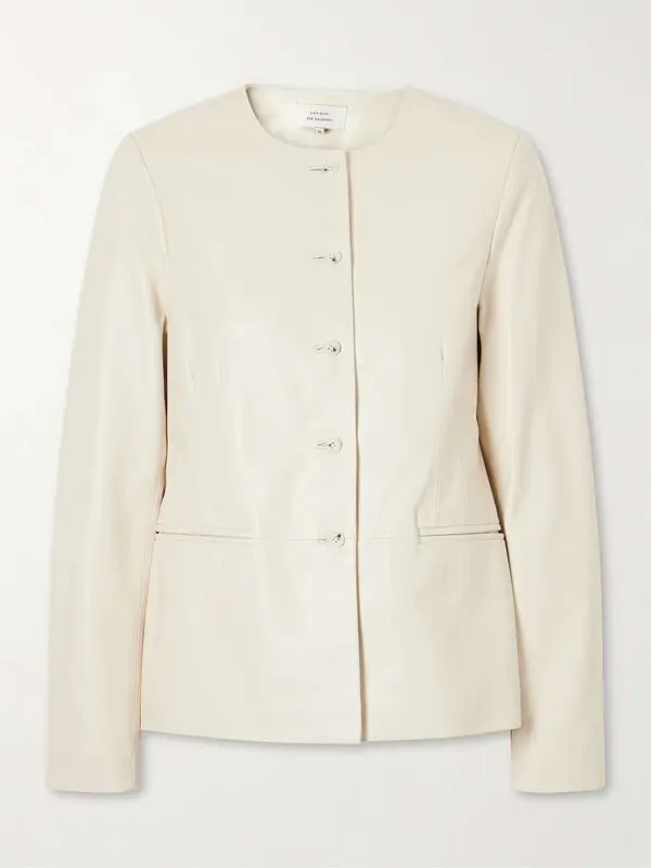 Loulou De Saison Adea Leather Jacket - Ivory