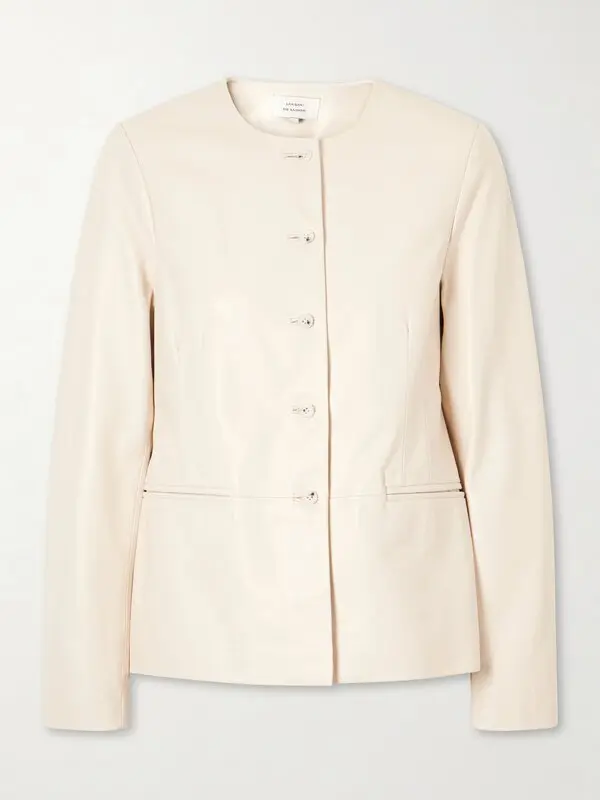 Loulou De Saison Adea Leather Jacket - Neutrals