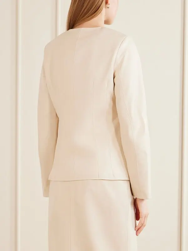 Loulou De Saison Adea Leather Jacket - Neutrals