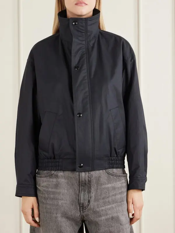 NILI LOTAN Klaire Cotton-blend Shell Jacket